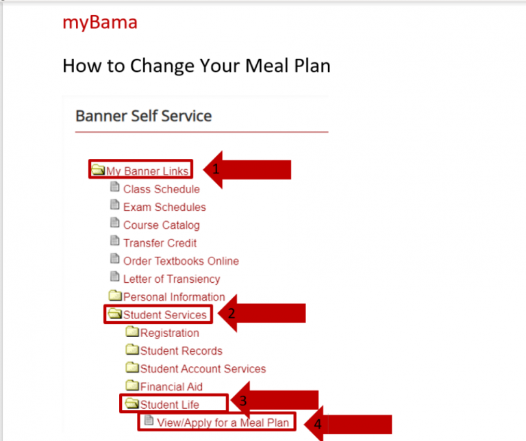 Meal Plan Ordering in myBama | Bama Dining